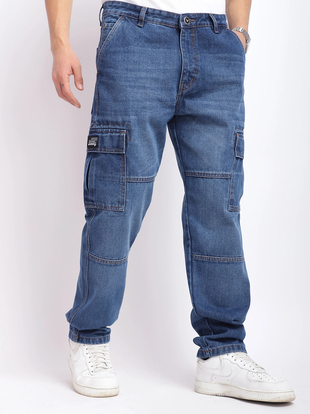Twilight Fade Blue Denim Cargo - Jimmy Luxury