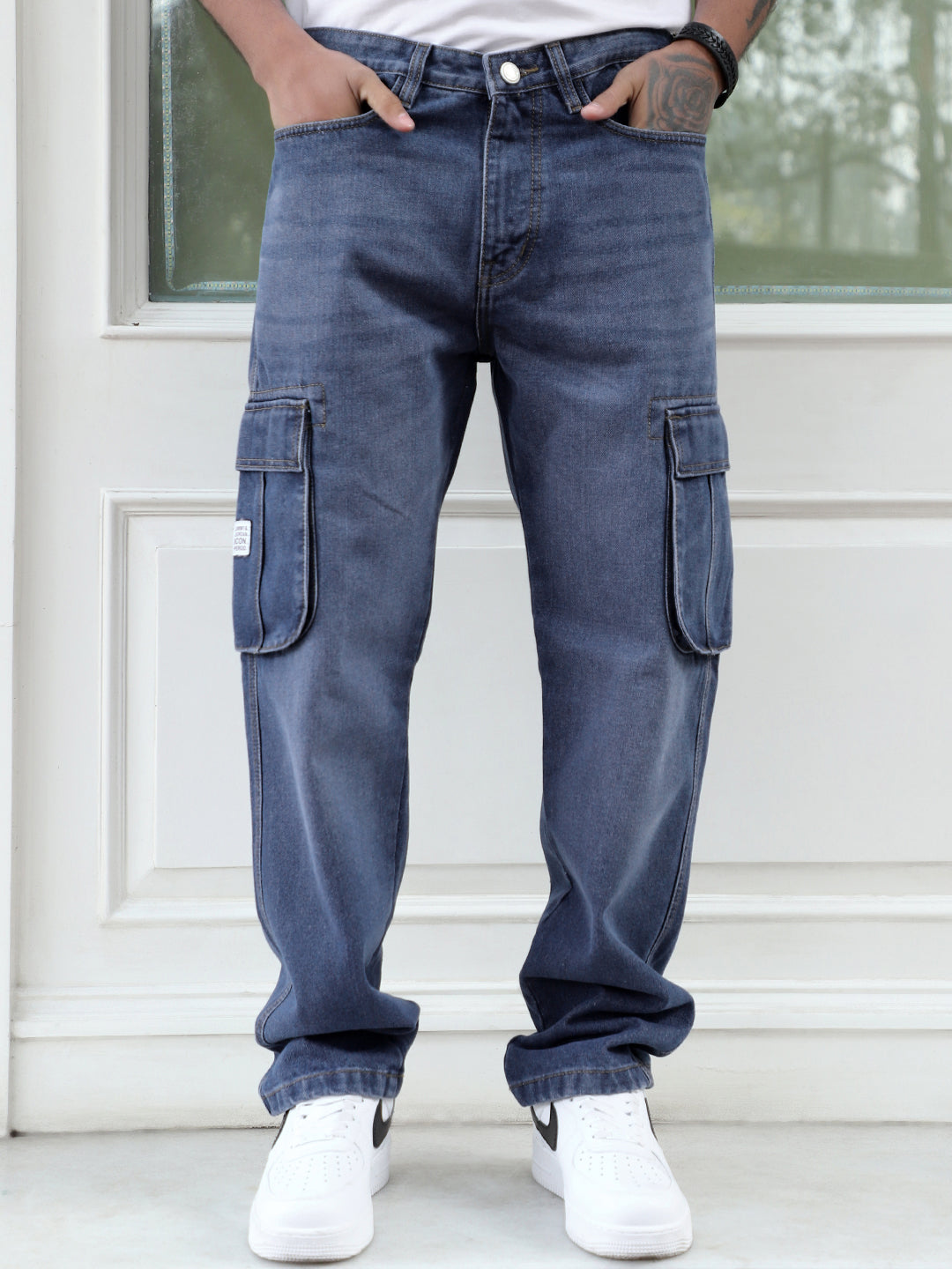 Driftwood Classic Blue Denim Cargo for Men | Jimmy Luxury